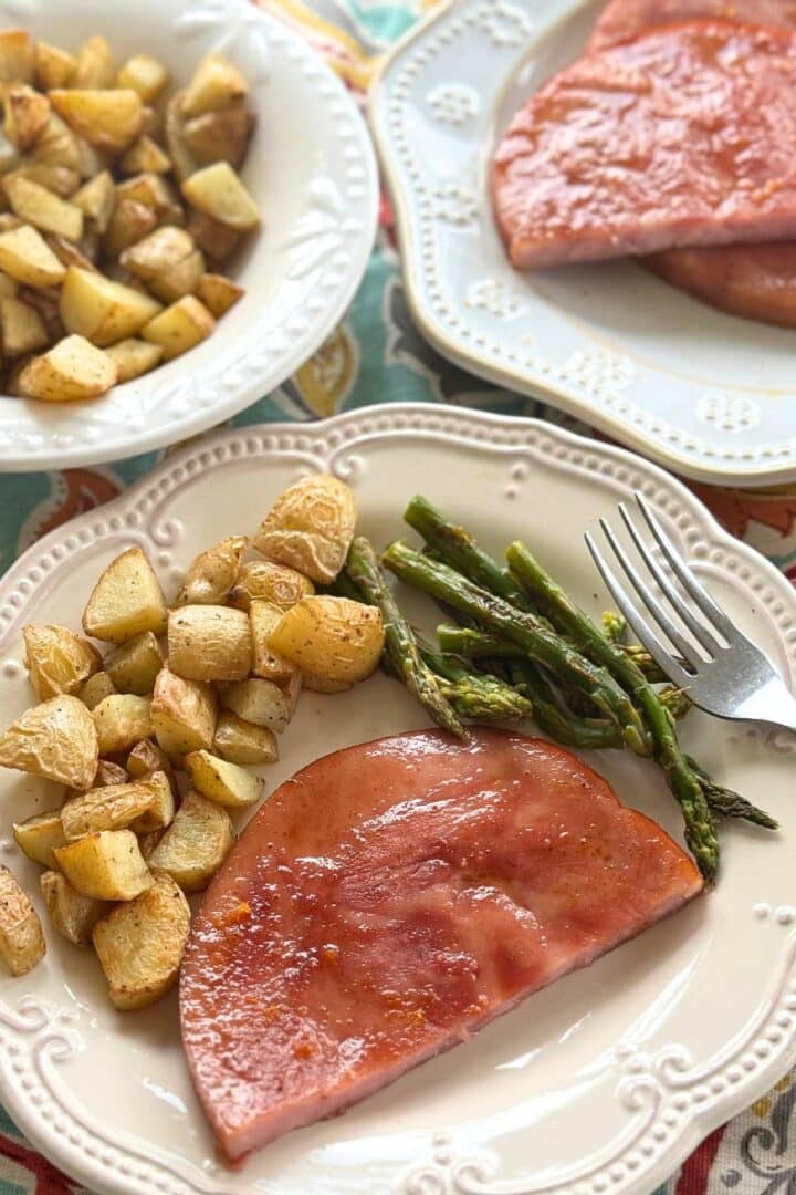 Baked Ham Steak with Honey Orange Glaze - The Dinner-Mom